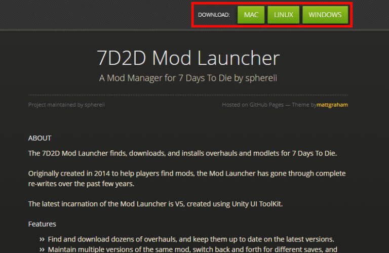 【7Days To Die】MODの導入方法 MOD Launcher-v5バージョン | 7Days To Die MOD info