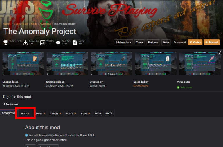 【7Days To Die】【The Anomaly Project】導入方法&日本語化 | 7Days To Die MOD info